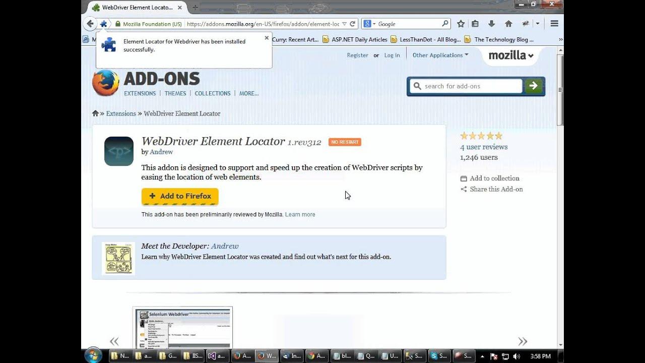 Selenium Tool : Download and Install WebDriver Element Locator Add-on - YouTube