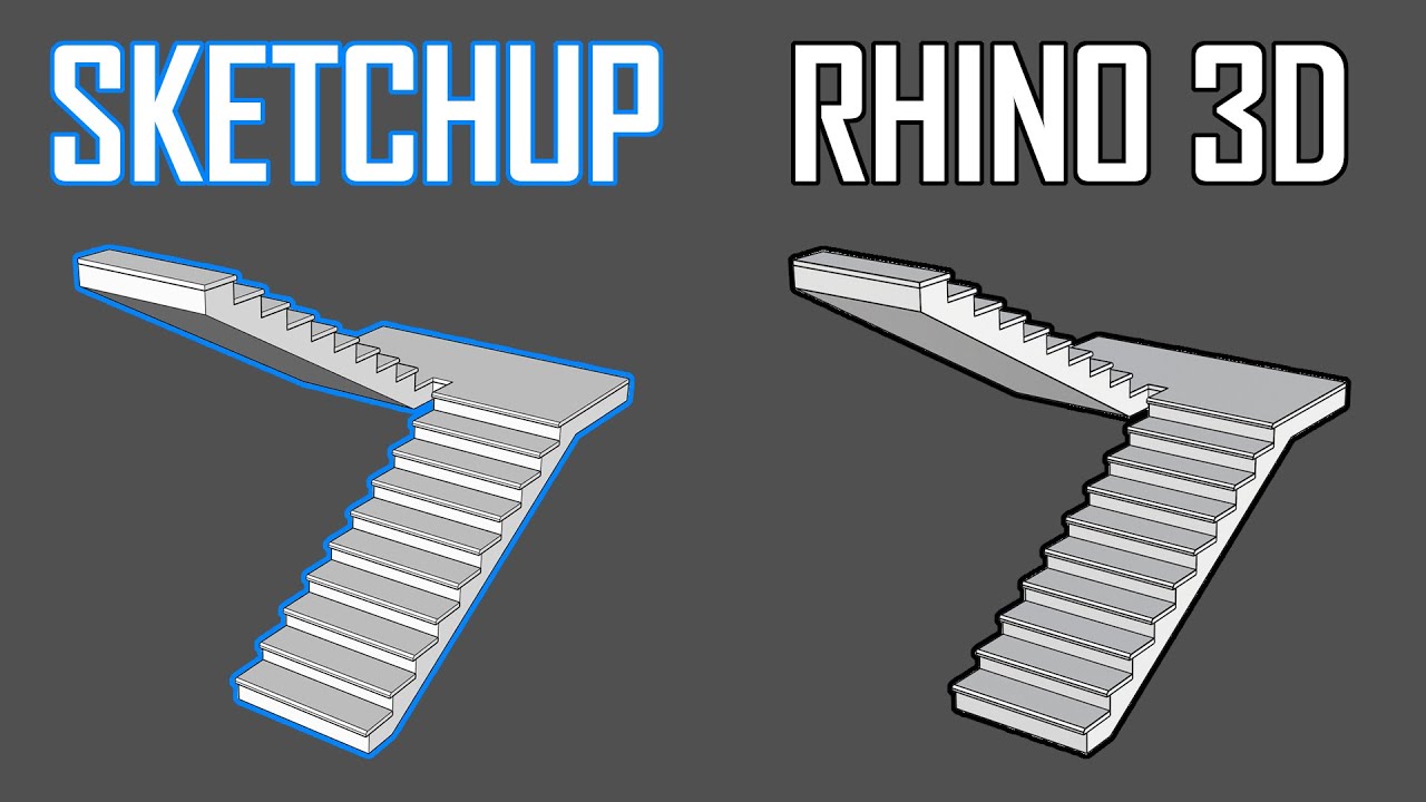 SketchUp + Rhino | Staircase Tutorial - YouTube