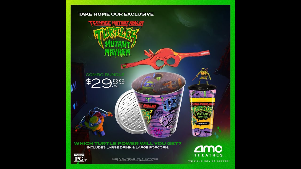 Ninja Turtles: Mutant Mayhem AMC Popcorn Vessel | It's-a Bucket Time ...