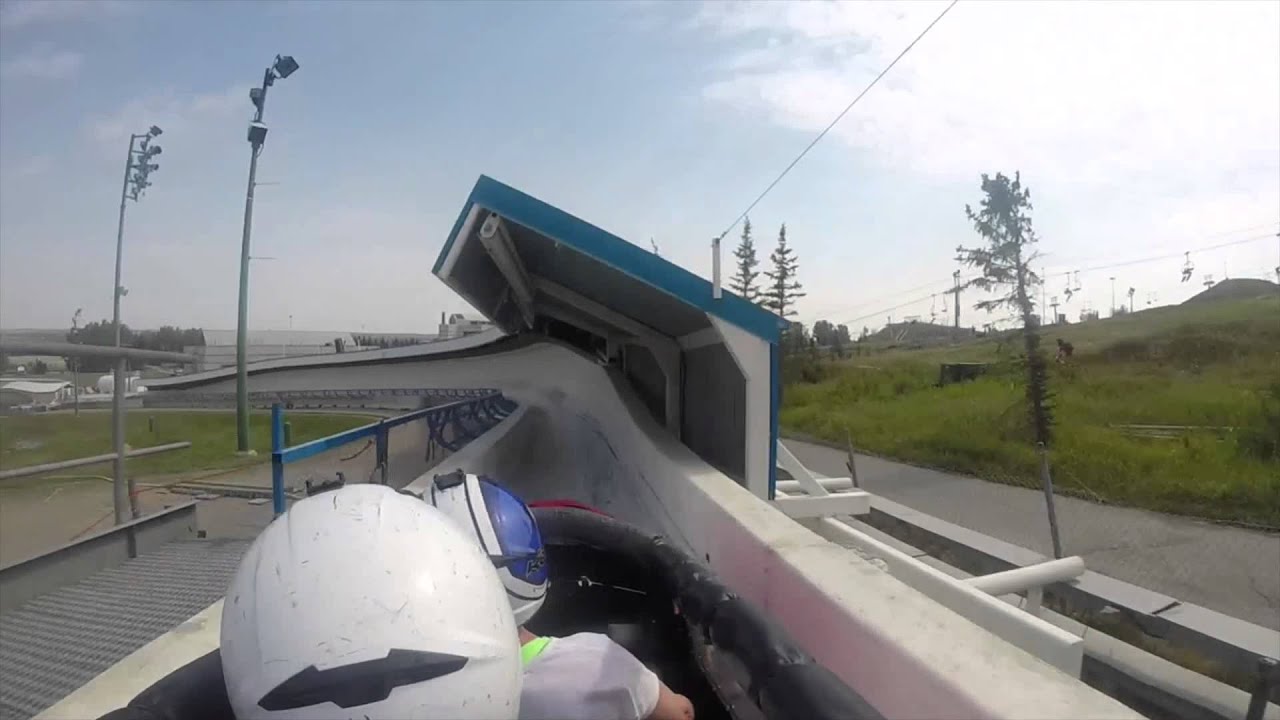 Bobsled Run down the famous Calgary Bobsled Track - YouTube