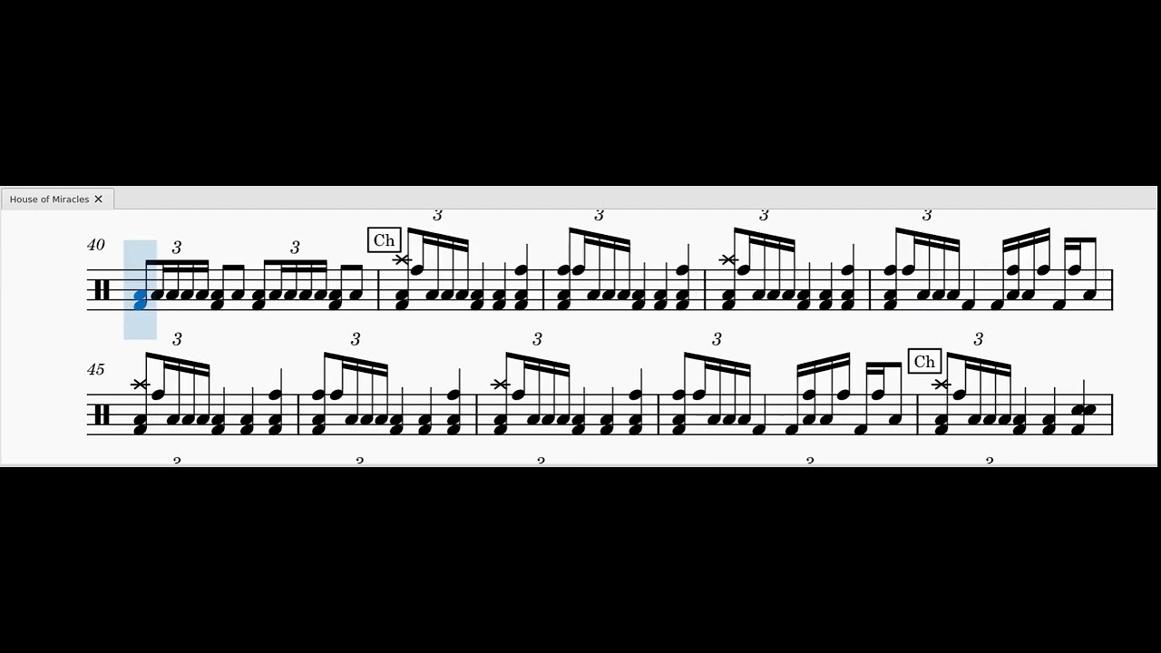 House of Miracles Drum Sheet Music Tutorial - YouTube
