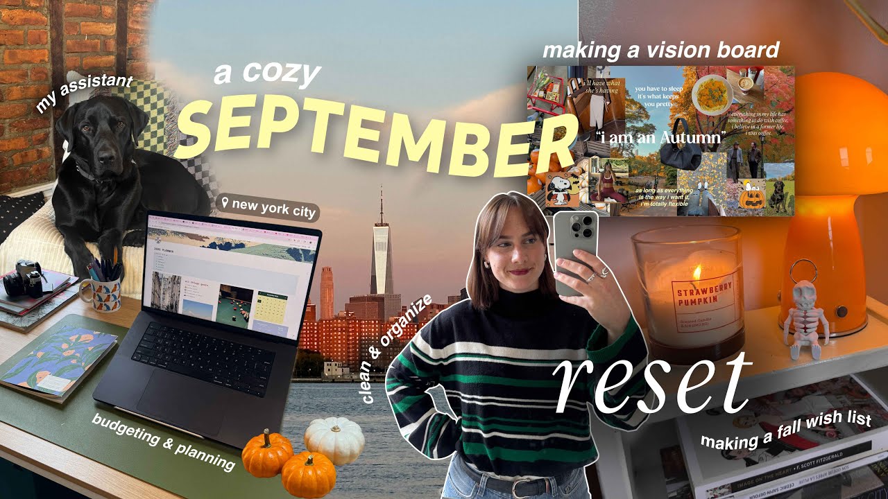 a cozy september reset 🍂☕ autumn vision board, budgeting & planning ...