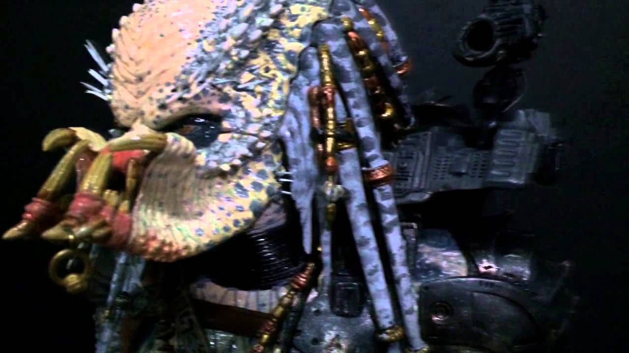 Custom & Repainted NECA 1/4 Scale Elder Greyback Predator - YouTube