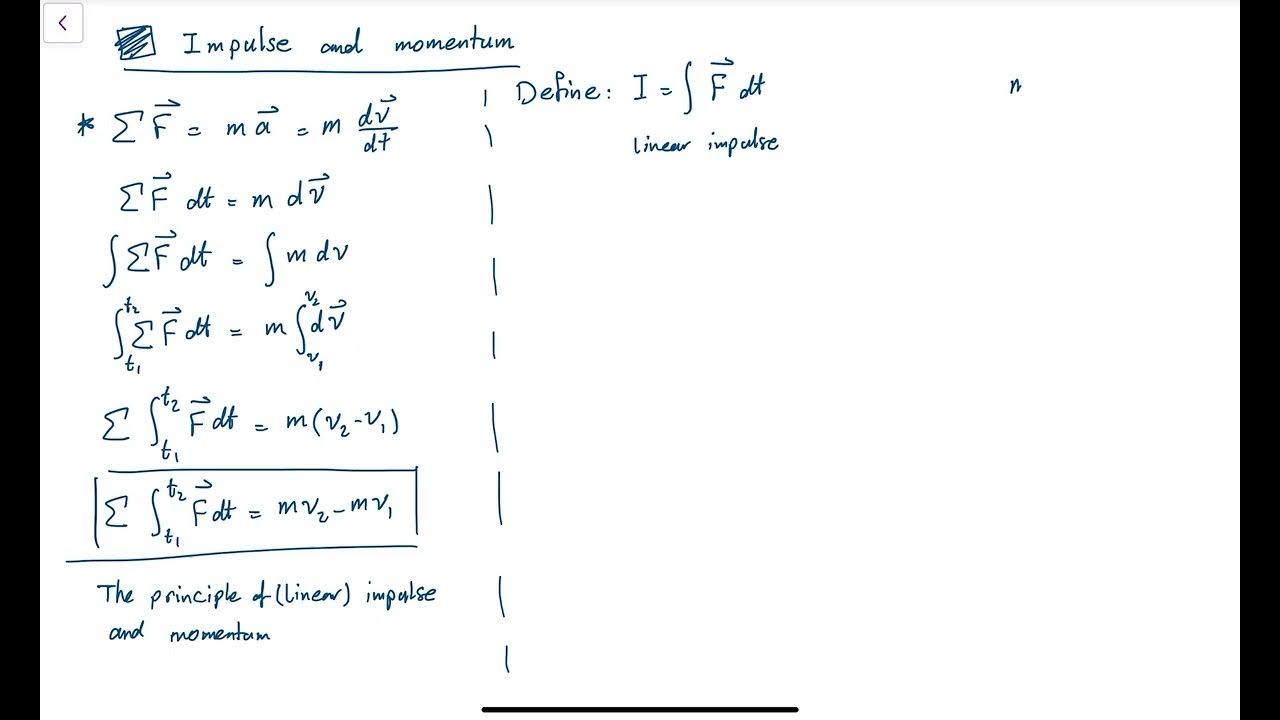 Dynamics - Principle of linear impulse and momentum - YouTube