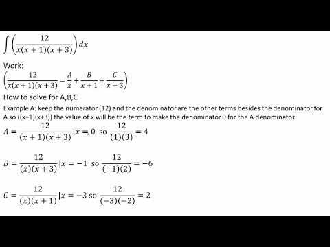 Integrals (Partial Fraction—Heaviside Cover up Non Repeated linear factors) - YouTube