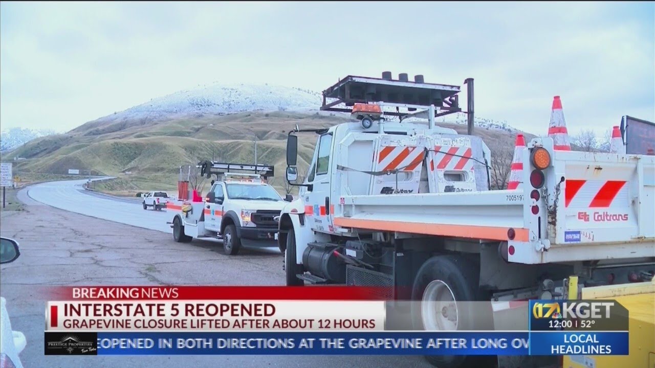 Interstate 5 through the Grapevine reopened after hours long closure ...