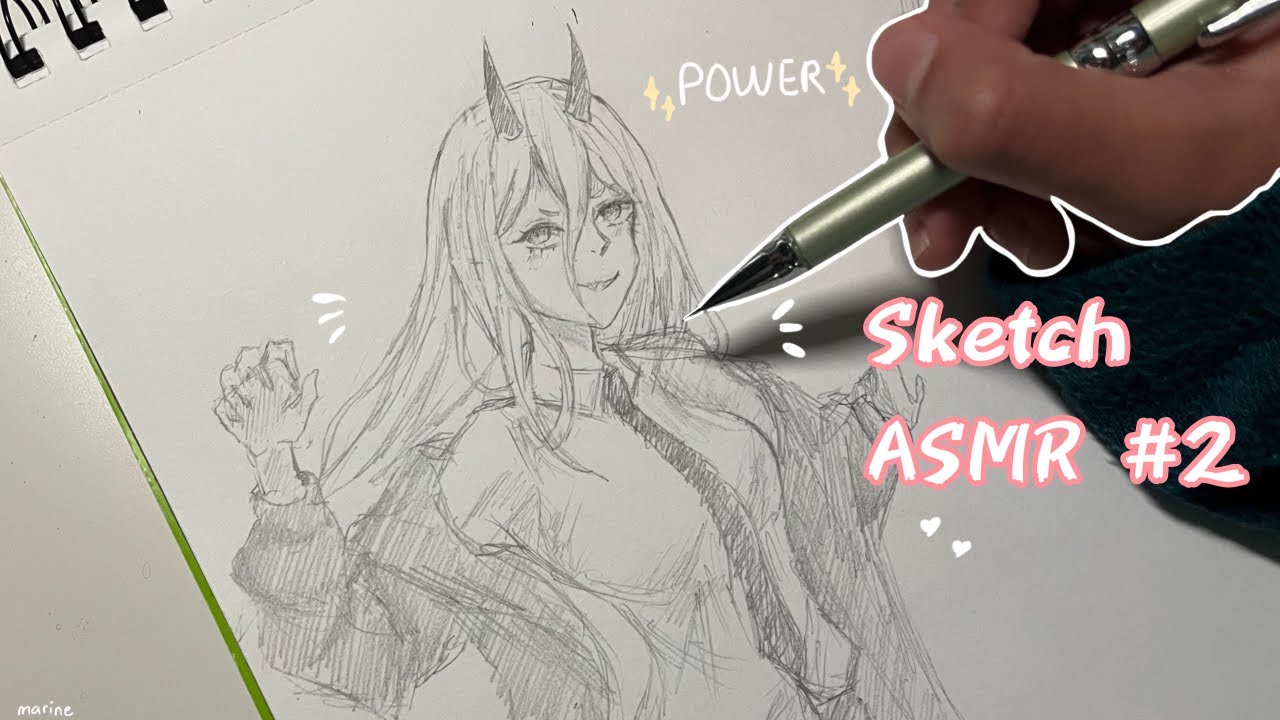 Draw With Me #2 | Sketch ASMR | real time + no talking - YouTube