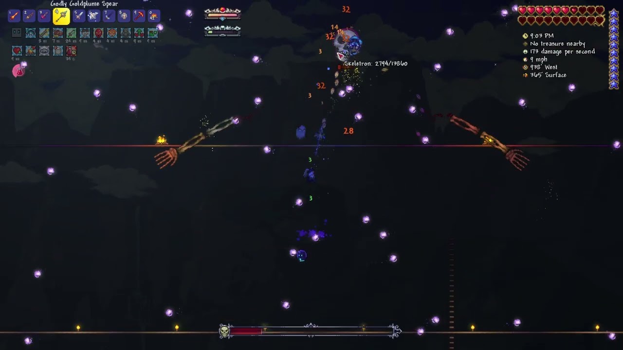 Terraria Skeletron Infernum Mode Melee | Calamity - YouTube