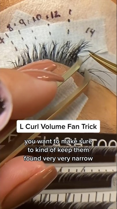 L CURL Volume Fan Trick | Creating that Winged Liner Look with Lash Extensions #yegilashtips ...