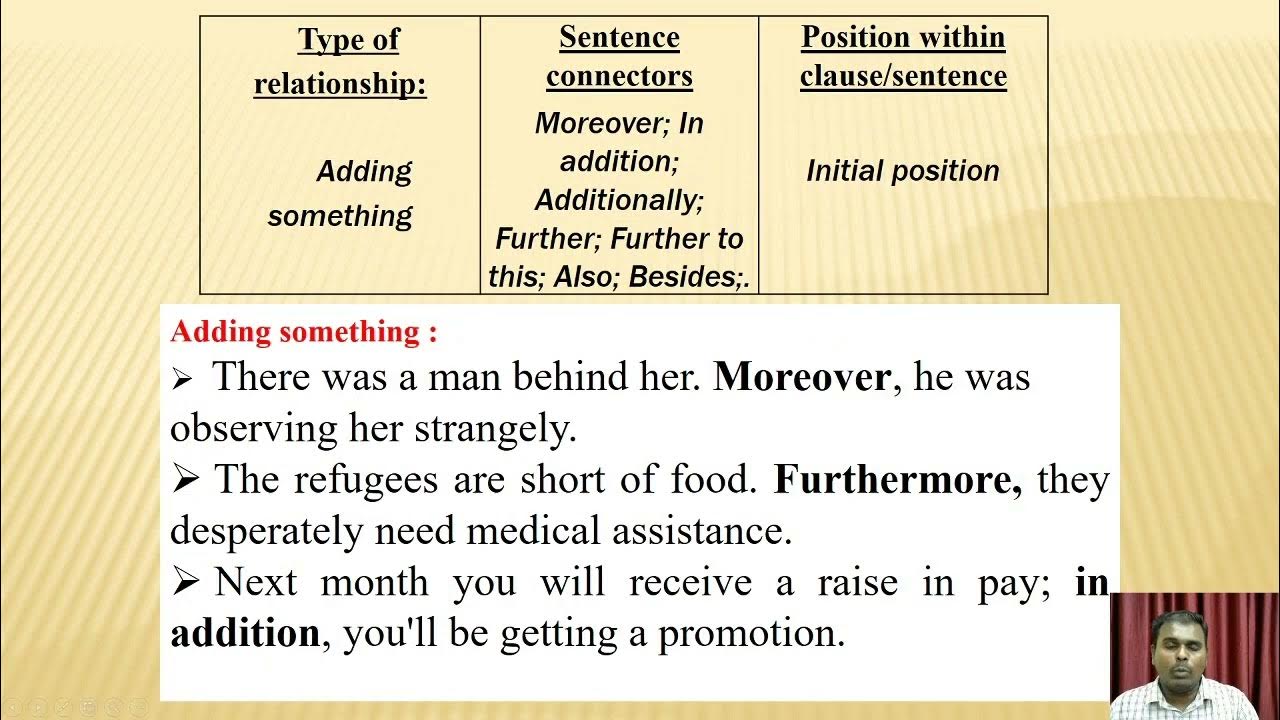 Discourse Markers - I | Sentence Connectors in English | V.H.N.S.N.College (Autonomous) - YouTube