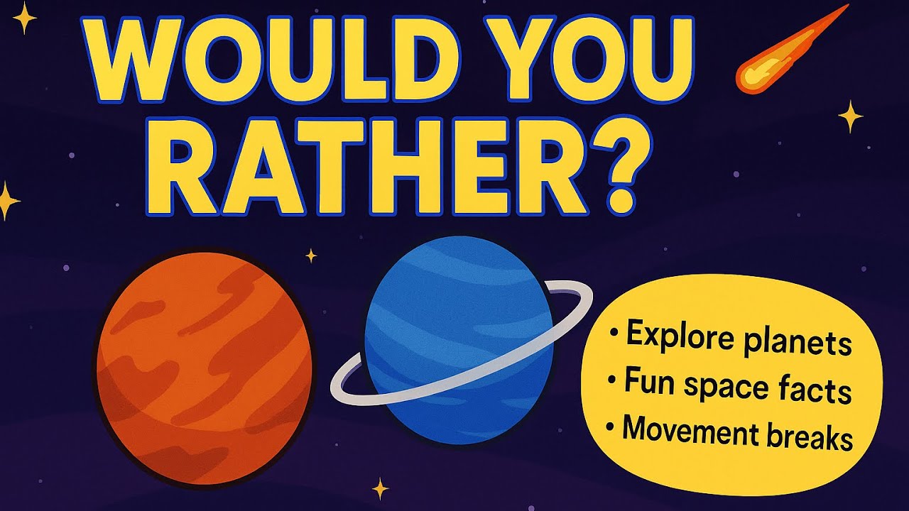 Would You Rather Planets | Interactive Brain Break for Kids 🚀🪐 - YouTube