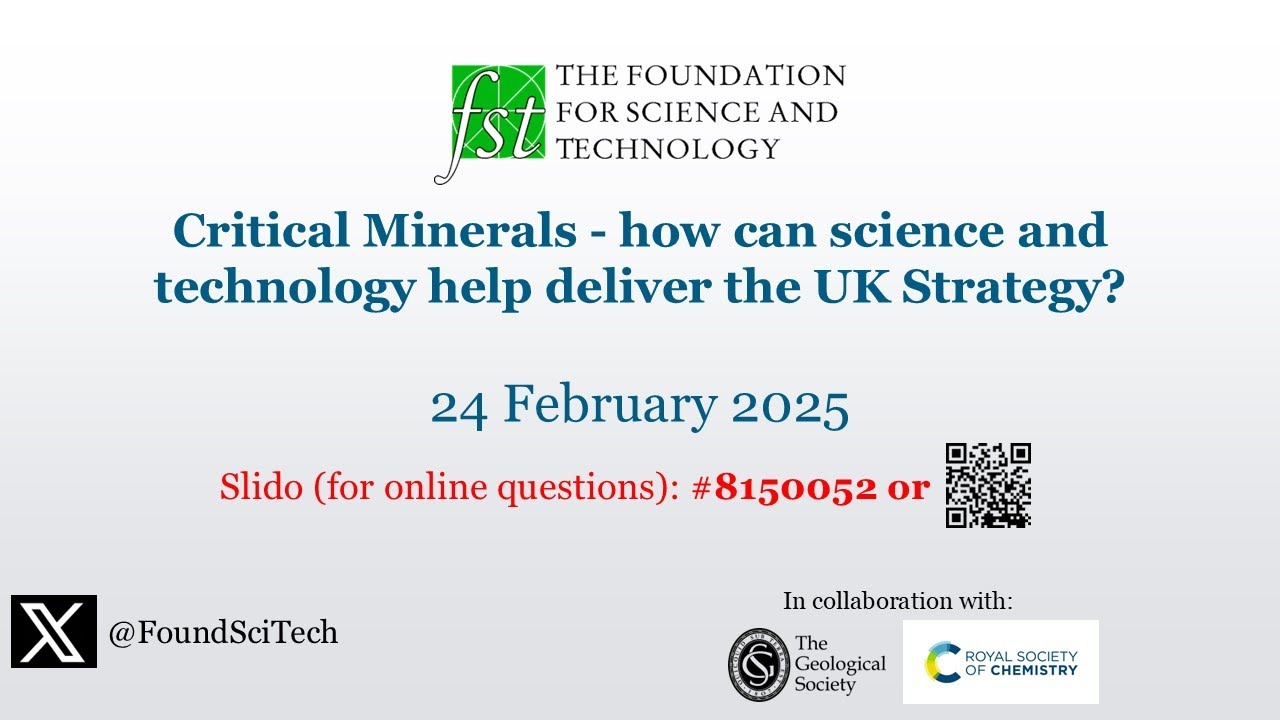 Critical Minerals – how can science & tech help deliver the UK Strategy ...