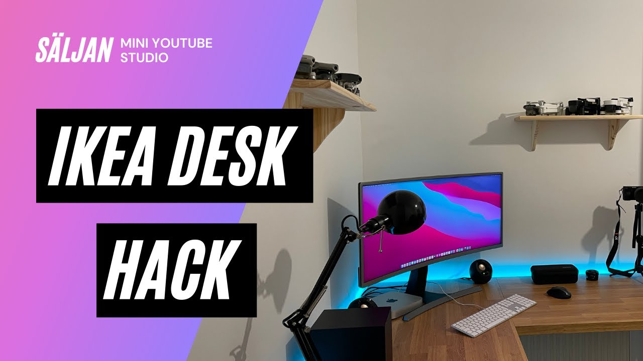 IKEA desk hack for creating a mini YouTube Studio - YouTube