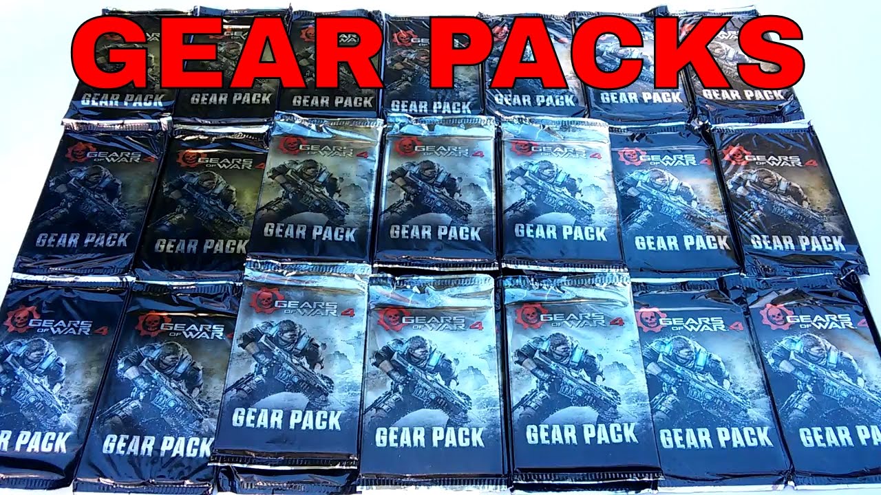 Gears Of War 4 (GEAR PACKS) Unboxing - YouTube