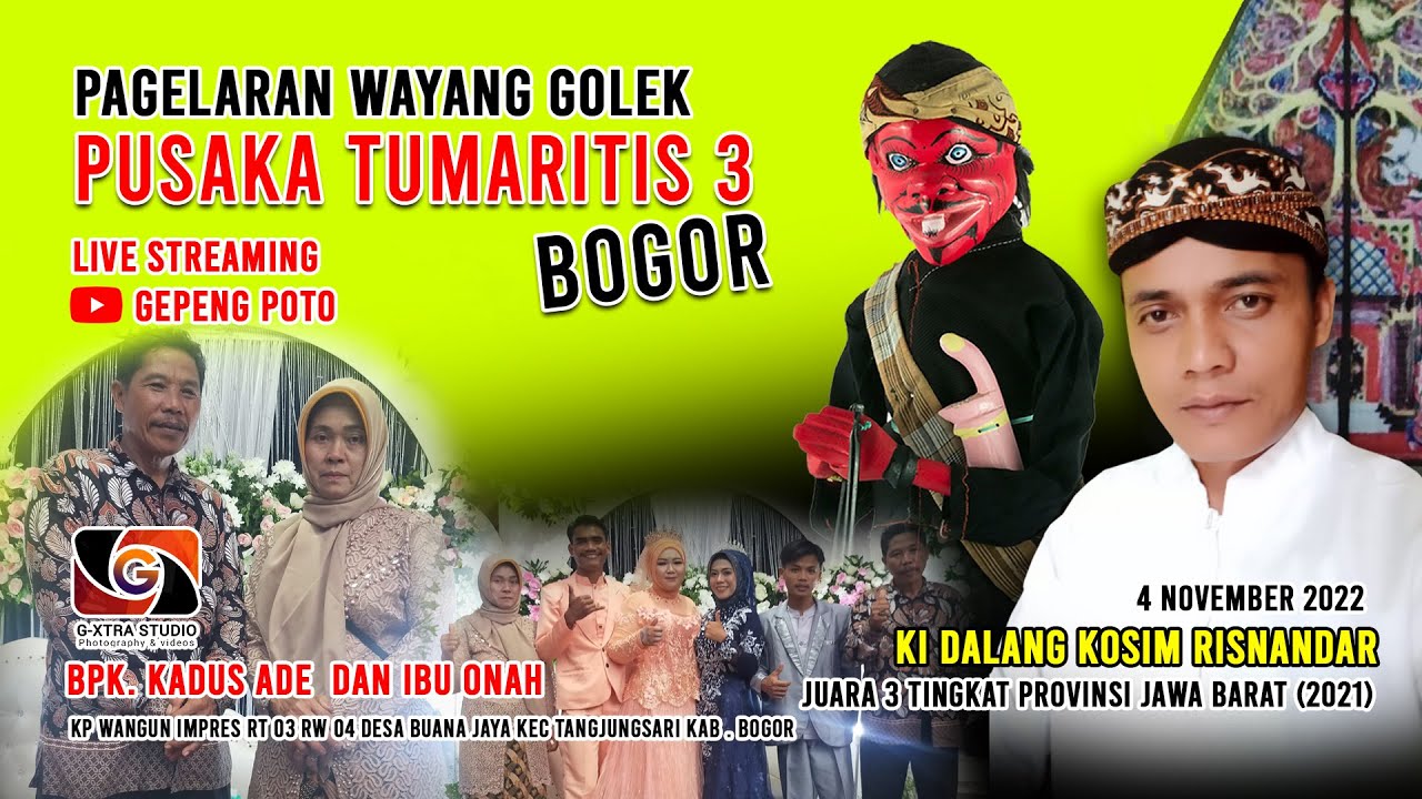 🔴LIVE PAGELARAN WAYANG GOLEK PUSAKA TUMARITIS 3 BOGOR - YouTube