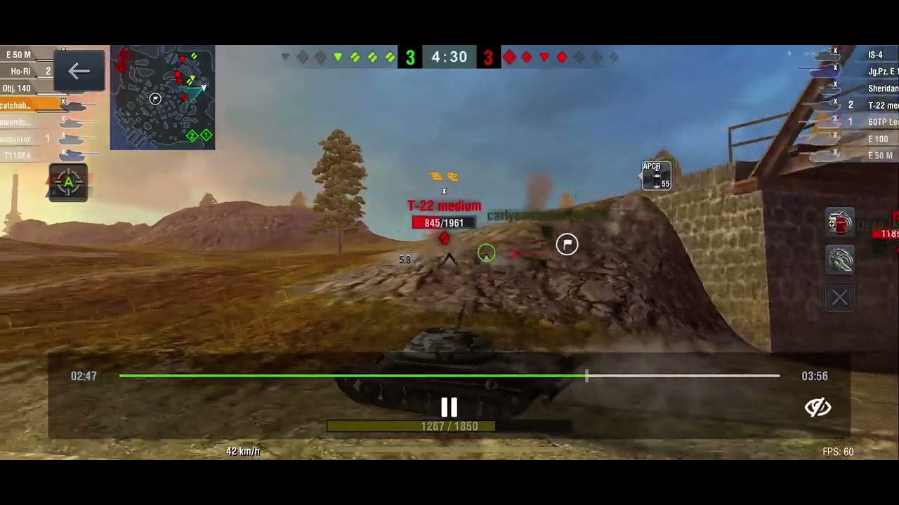 A good battle in the t22 medium -wot blitz- - YouTube
