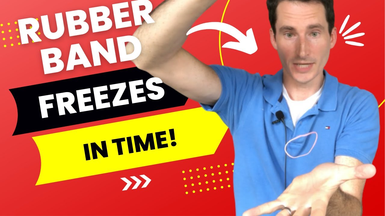 Rubber Band FREEZES In Time! (Easy One Rubber Band Magic Trick - Loops ...