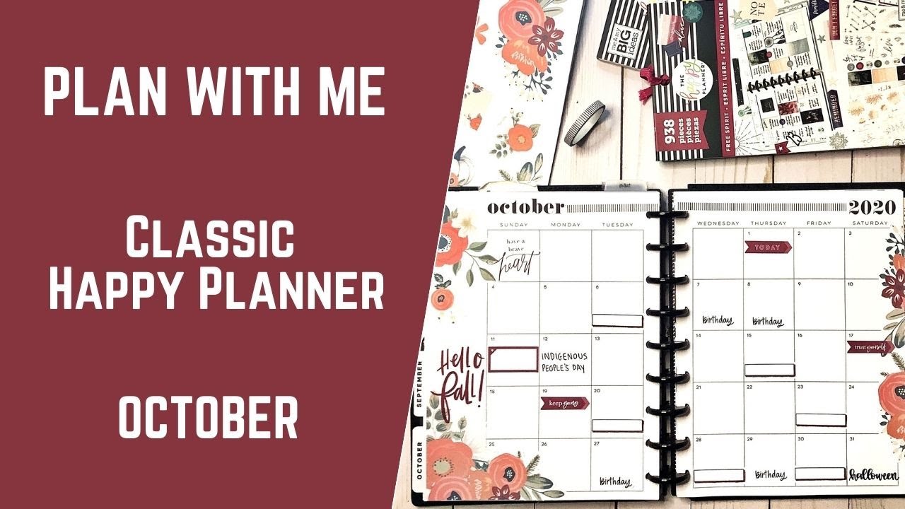 PLAN WITH ME | OCTOBER MONTHLY SPREAD - YouTube