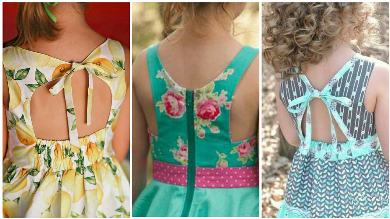 Simple And Stylish Beautiful Baby Girls Frock Back Design - YouTube