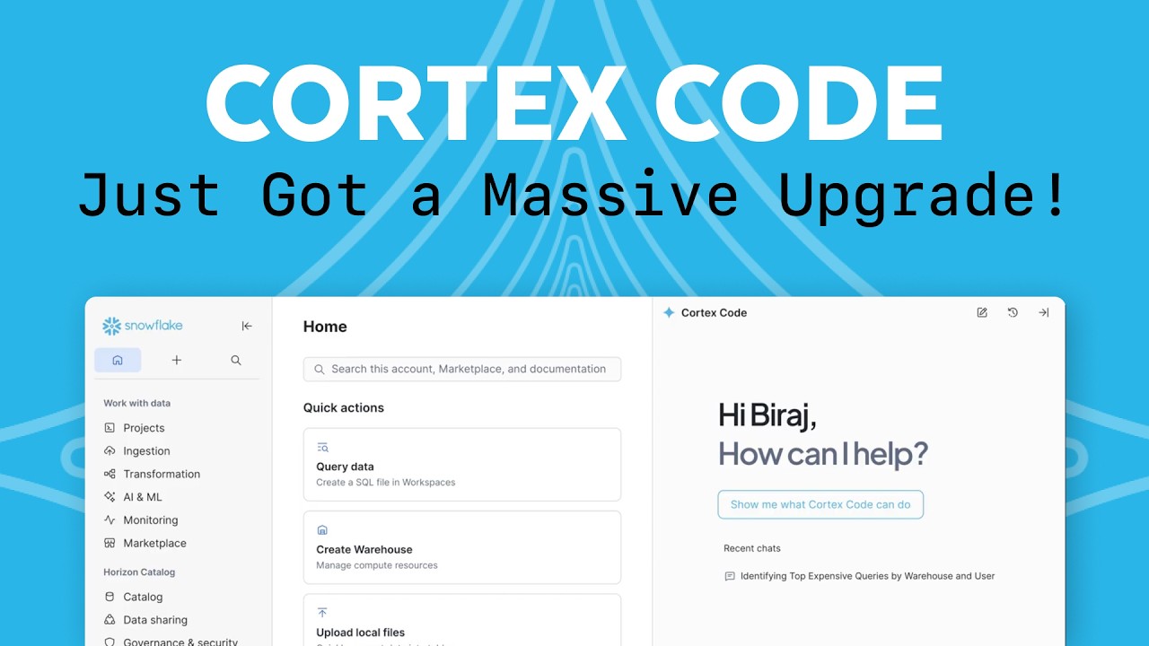 Cortex Code Just Got a Massive Upgrade (March 2026 Updates) - YouTube