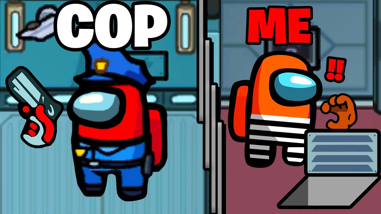 We Played COPS & ROBBERS In Among Us.. - YouTube