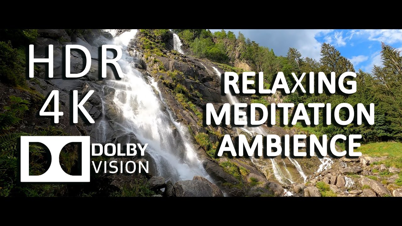 4K UHD UltraHD/Relaxing/Meditation/Ambience/Beautiful Waterfall/River ...