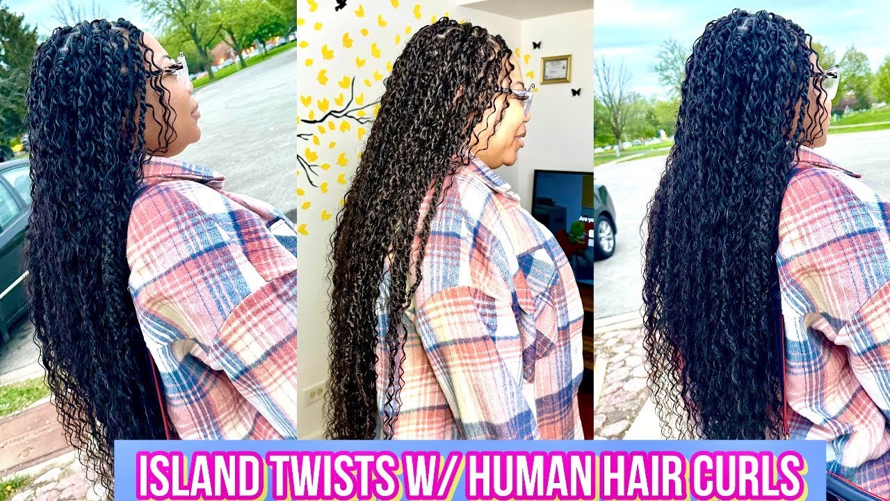 Extra Curly Island Twists With Human Hair Bundles - Full Tutorial - YouTube