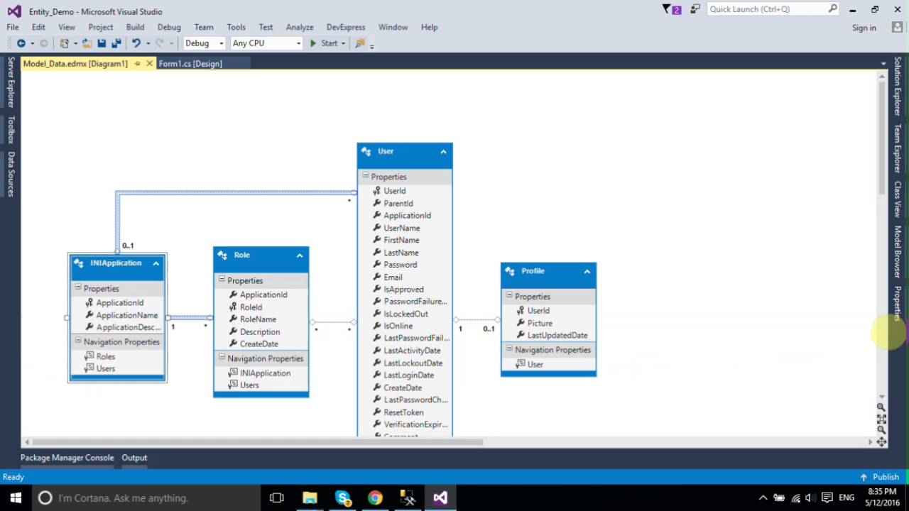 Lesson 1 Create Entity Data Model Edm Using Edm Edm Vs Database Youtube