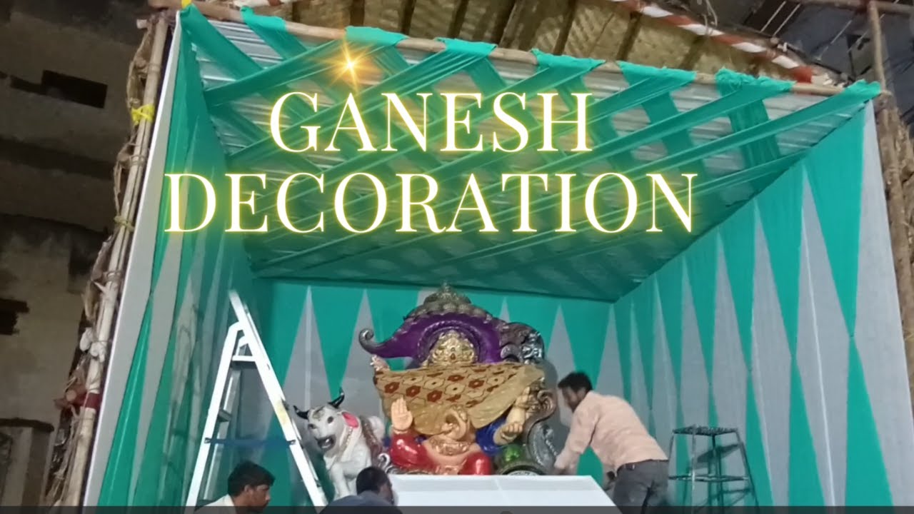 Ganesh Mandapam Decoration | Chatterbox Vlogs | Ganesh Mandapam Making ...