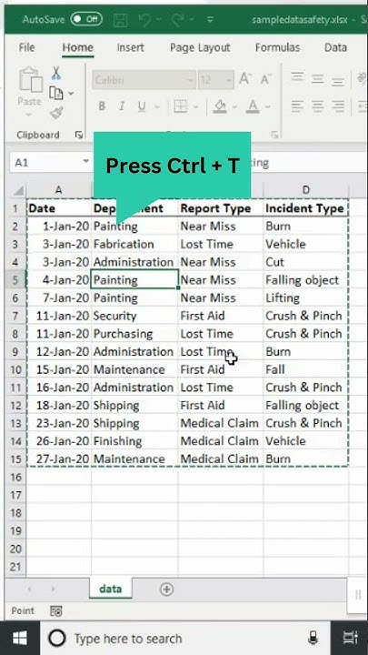 How to convert data to Table format in excel tips #learnexcelfree - YouTube