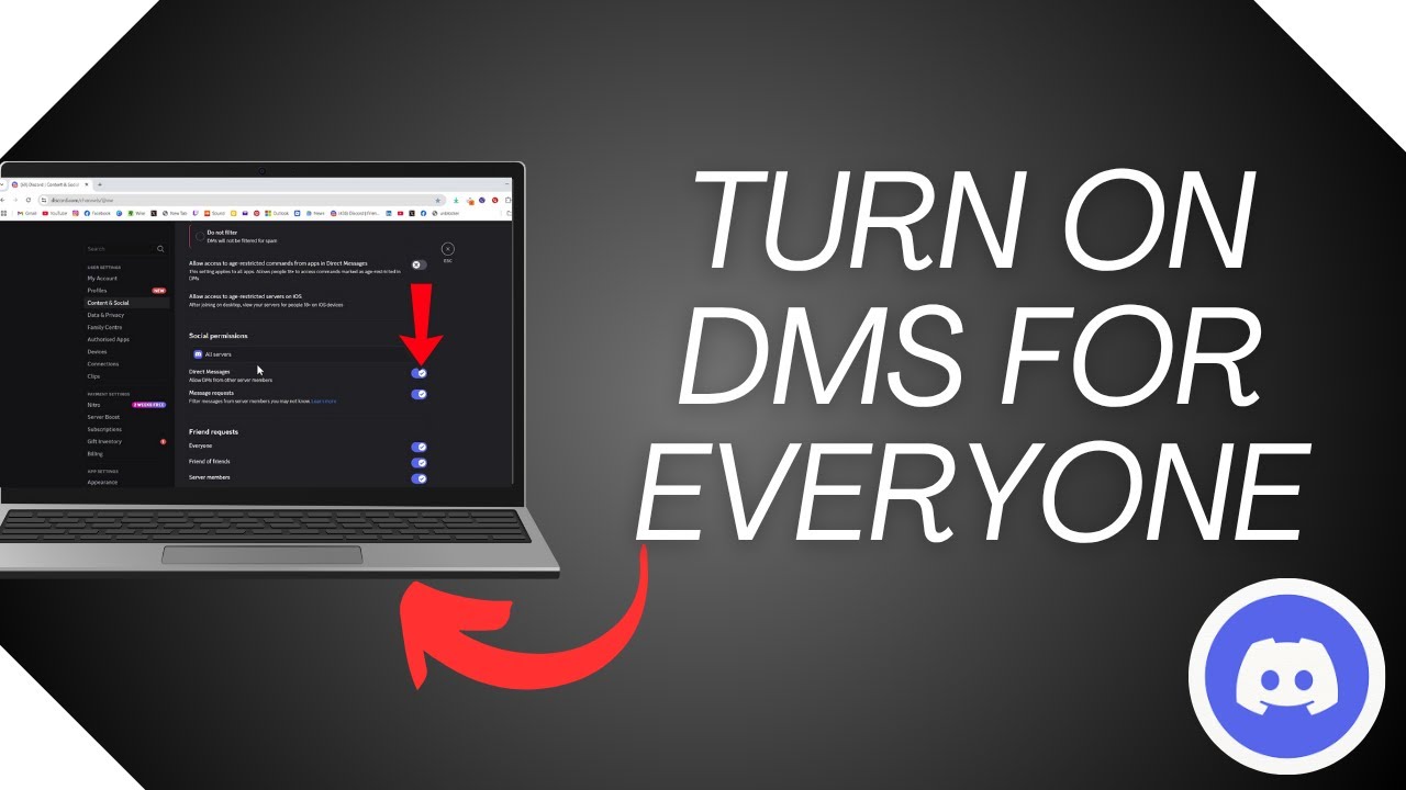 How To Turn On DMs For Everyone On Discord (2025) - Guide - YouTube
