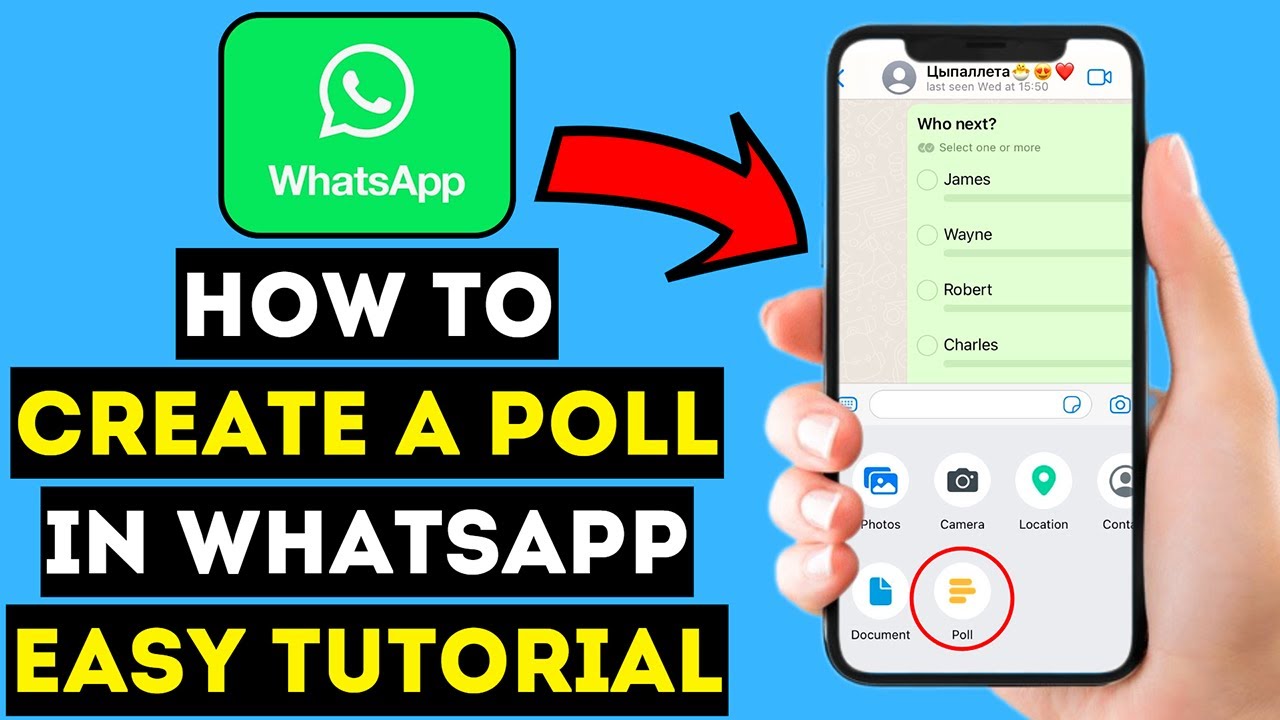 How To CREATE a POLL in WhatsApp 2024 - Quick And Easy Tutorial! - YouTube