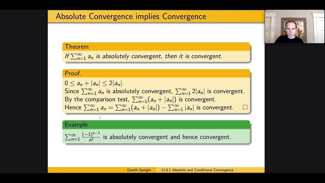 11.6.1 Absolute and Conditional Convergence - YouTube