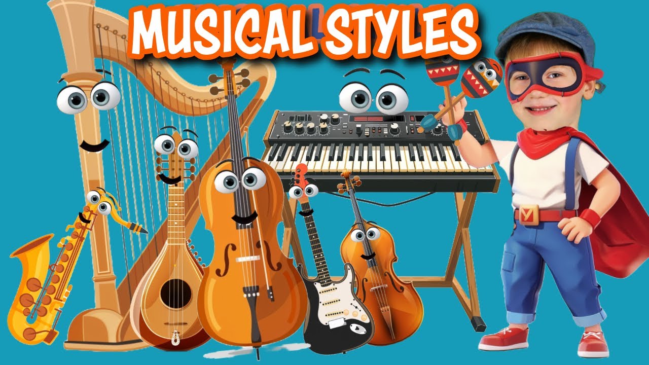 Types of music Musical instruments Pop Jazz Rock Hip hop Classic - YouTube