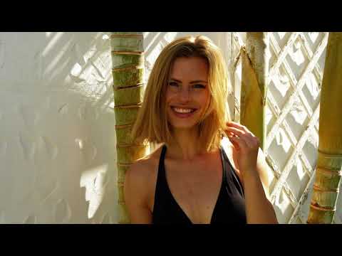 4K Blonde Beauty In Black Bikini Try On Posing For The Camera | Bikini Try On Haul | Try On Bikini