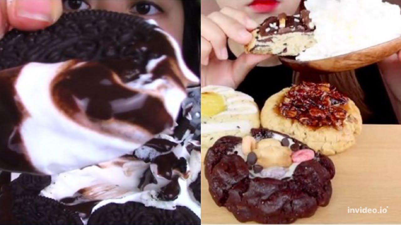 ASMR MUKBANG COMPILATION | FOODS WITH WHIPPED CREAM #2 | EATING SOUNDS ...