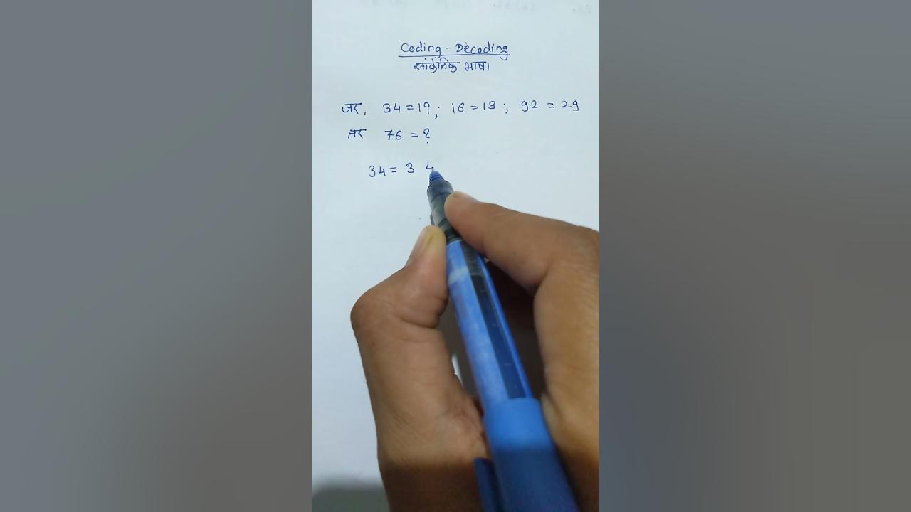 Coding Decoding #intelligence #maths #mpsc #upsc #scholarship #mathstricks #csat #reasoning ...