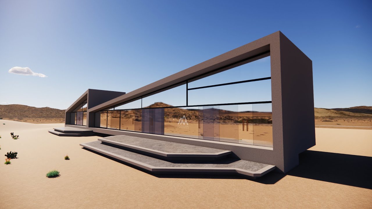 Enscape Realistic Render Animation | Brutalist Residential Architecture ...