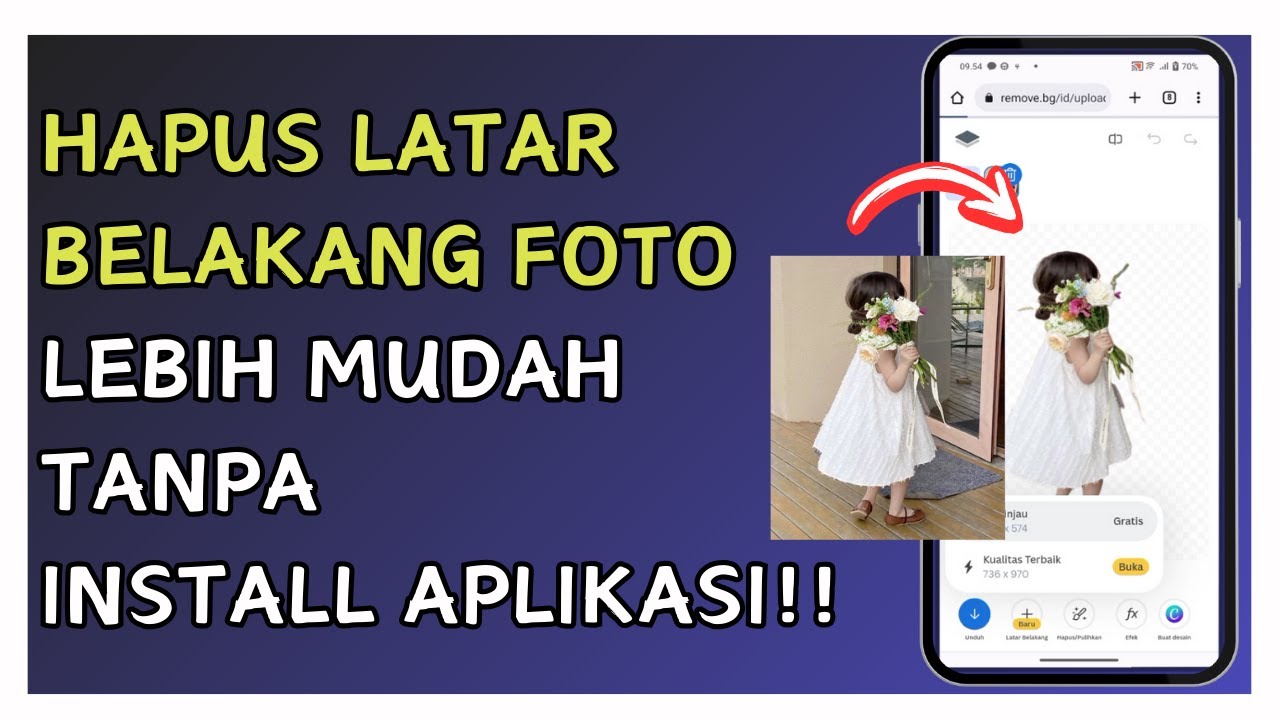 Cara Hapus Background Foto Tanpa Aplikasi Tambahan - YouTube