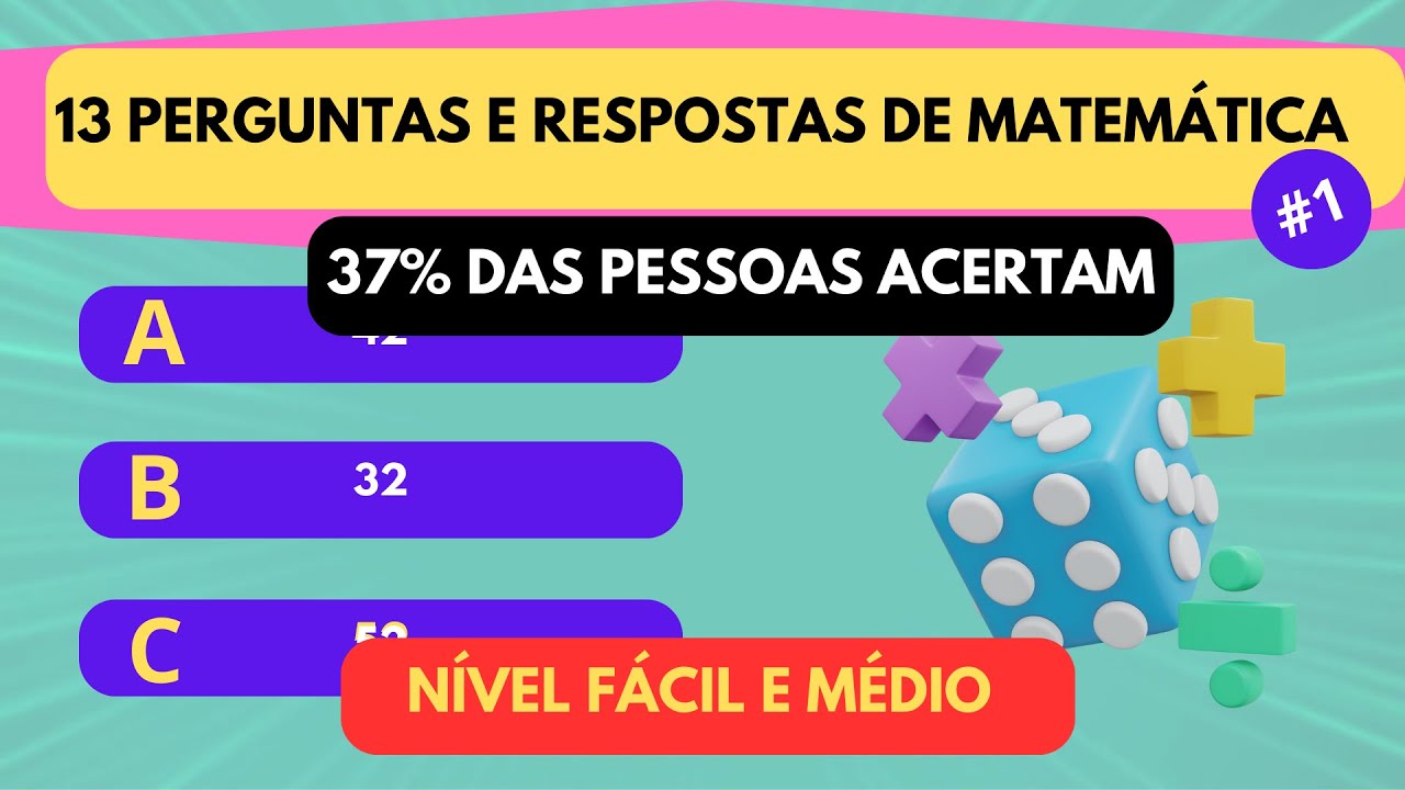 QUIZ APRENDA ONLINE - Perguntas e Repostas de Matemática ! Teste de ...