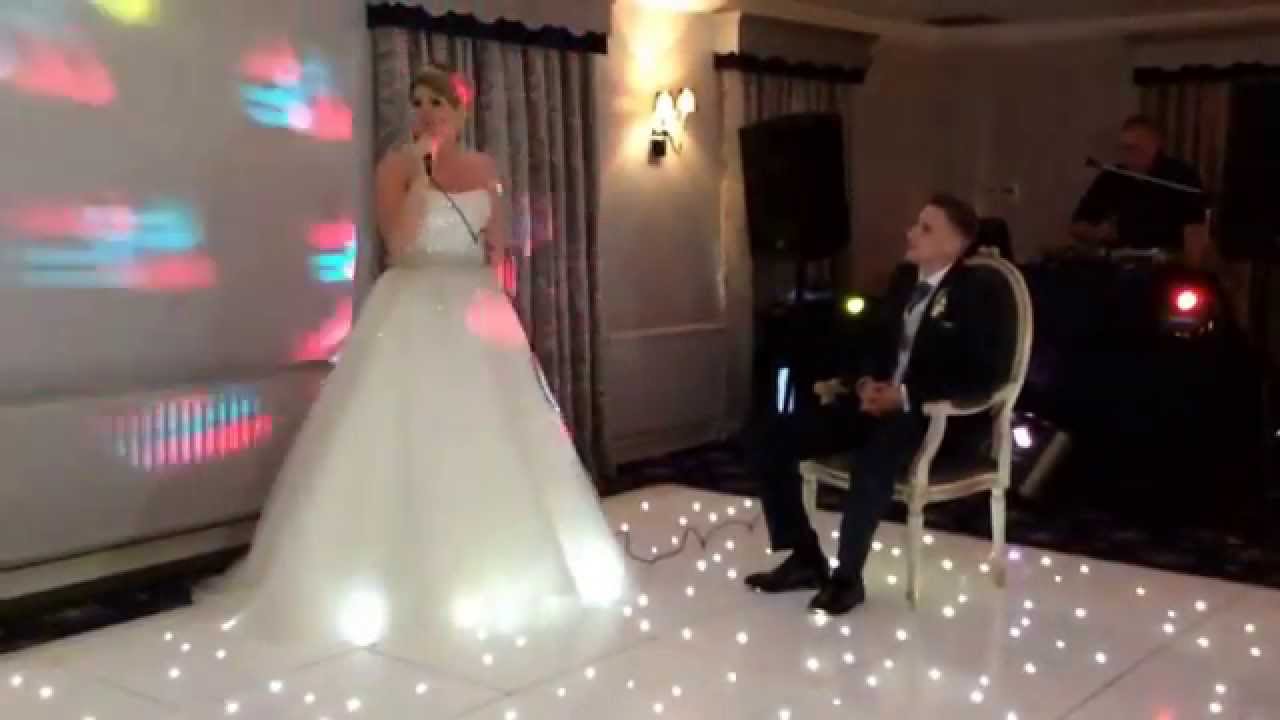 Bride sings to Groom At Last - YouTube