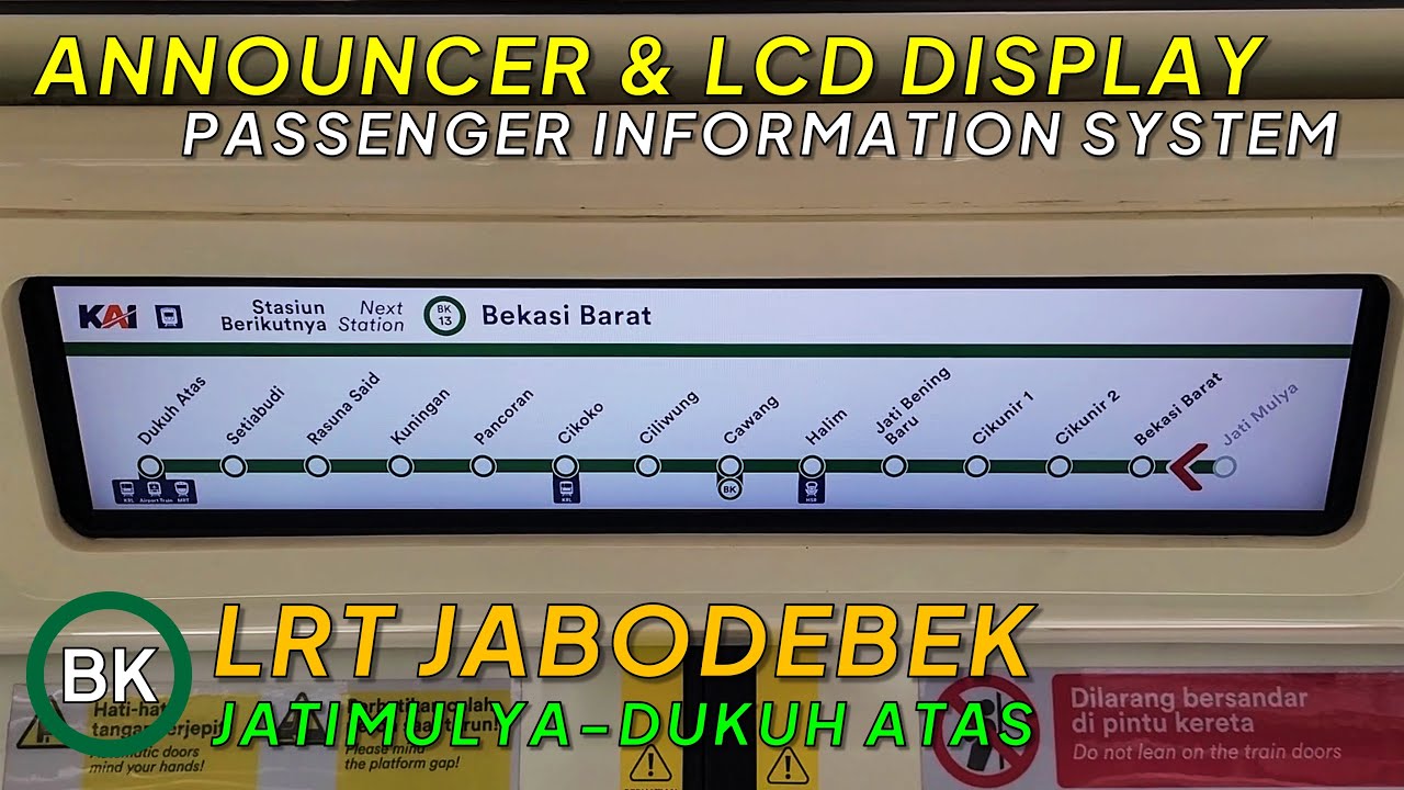 Announcer & PIDS LCD Information Display LRT Jabodebek - Bekasi Line ...