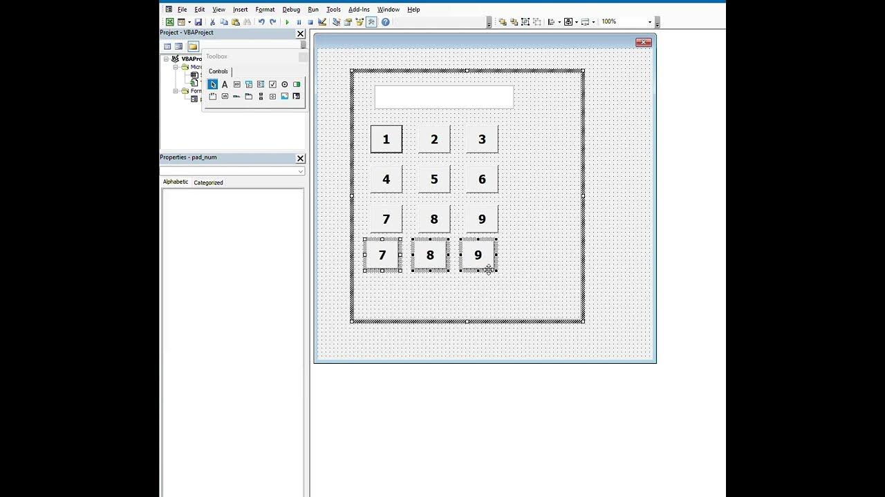 How to create number pad with display using VBA in EXCEL - YouTube