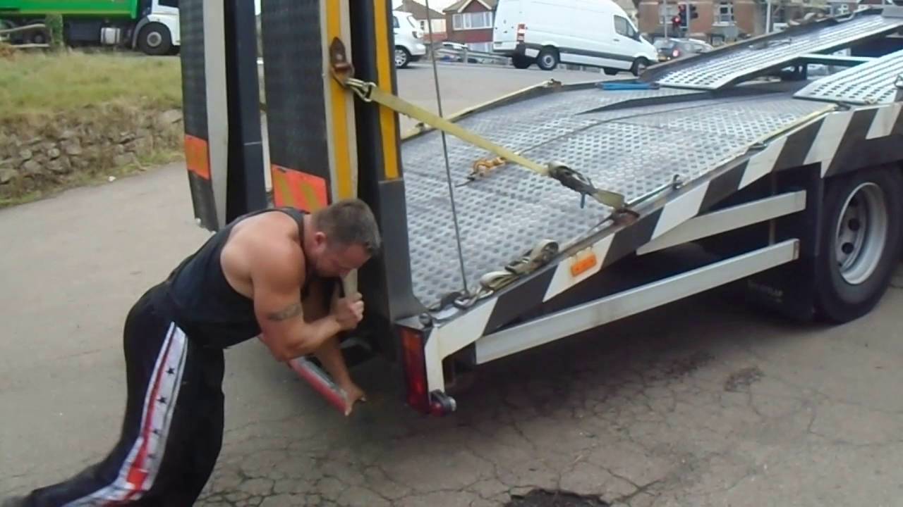 strongman truck push - YouTube