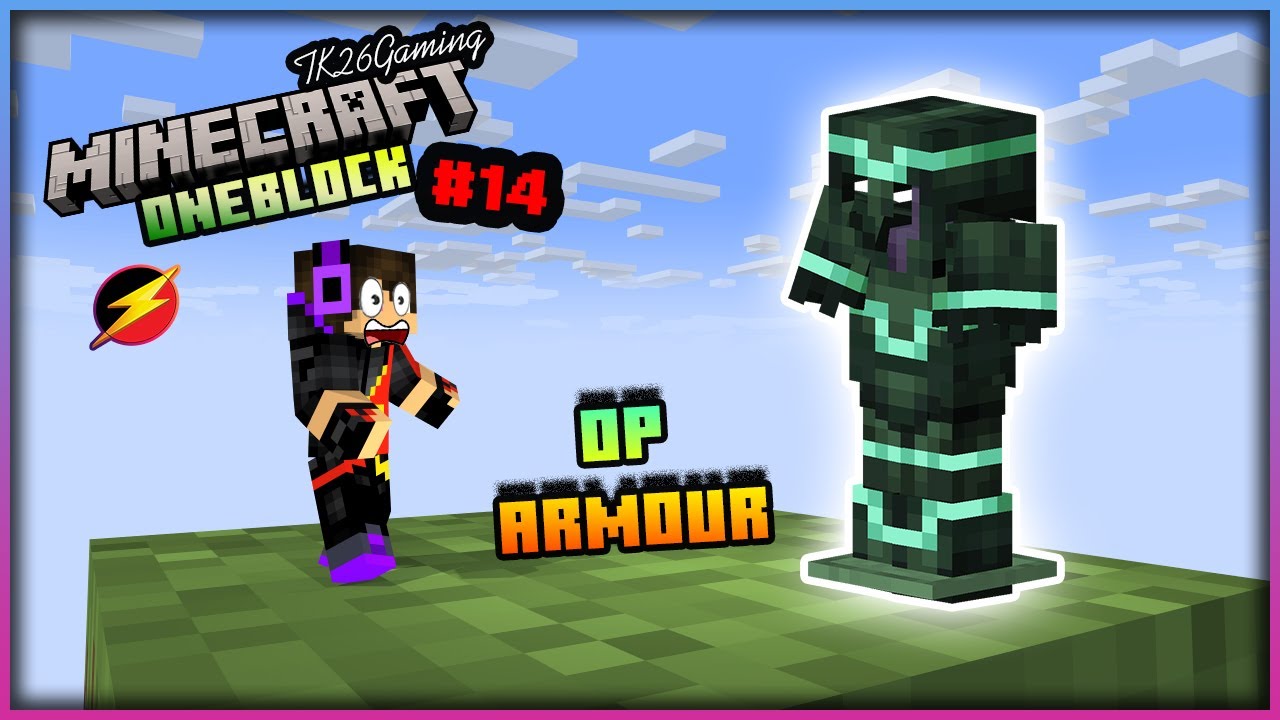 I MADE AN OP ARMOUR IN MINECRAFT ONEBLOCK #14 😍 - YouTube