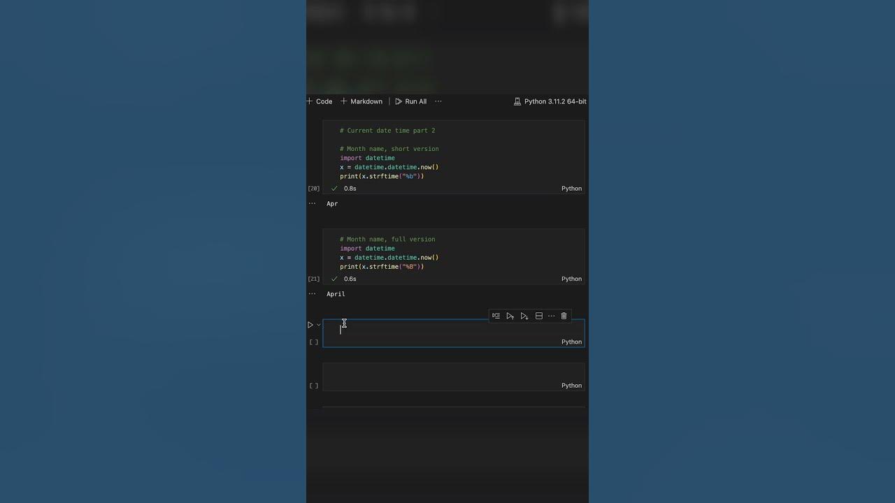 Python Date And Time Part 2 Shots Python Pythonprogramming Youtube