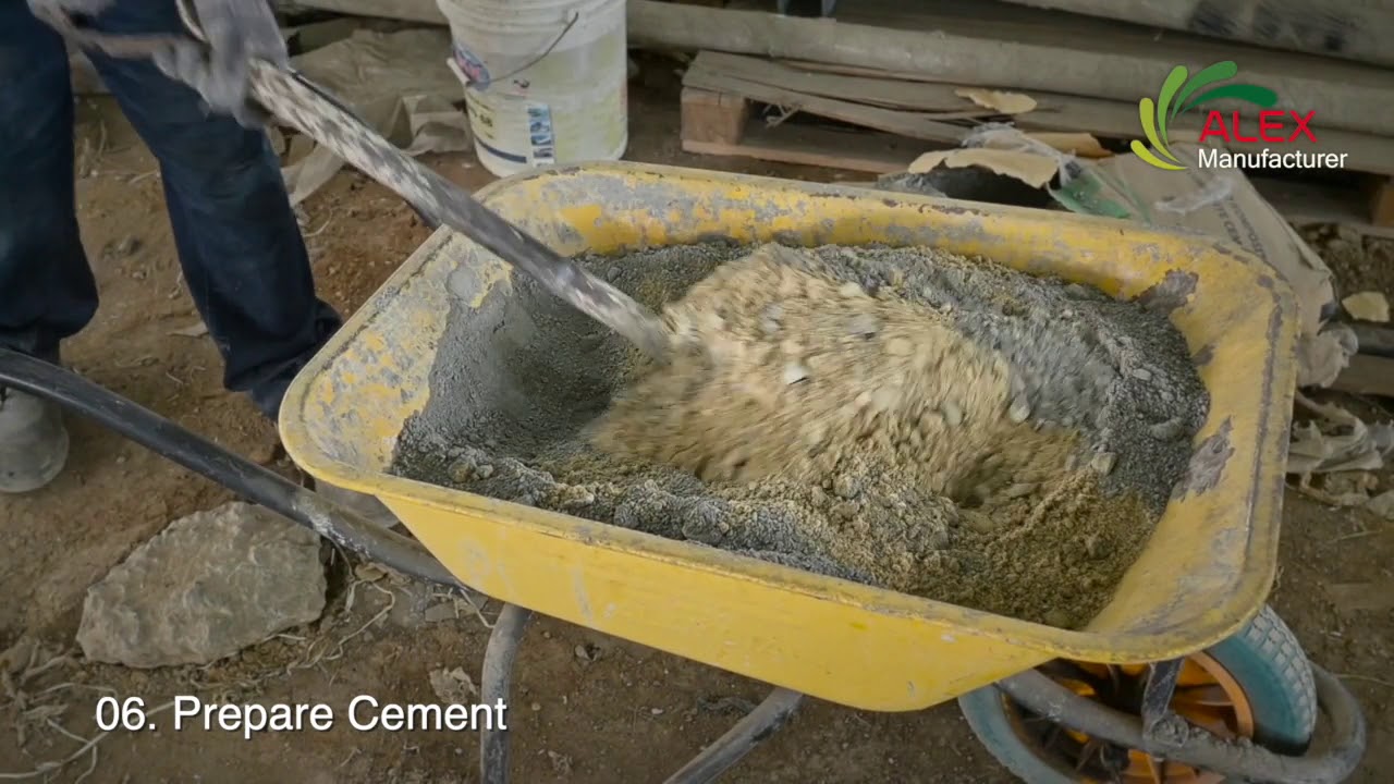 BRC FENCE installation using concrete - YouTube