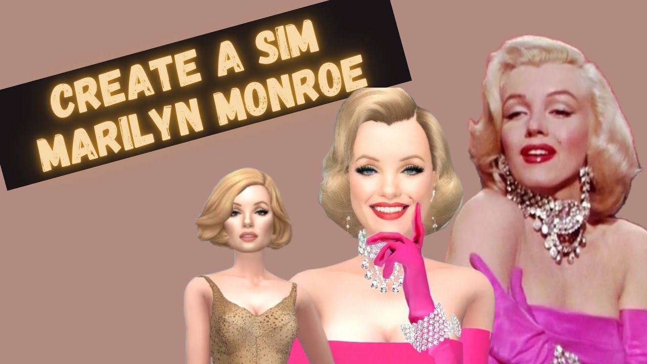 Sims 4| CAS - Marilyn Monroe + CC Folder + Sim Download - YouTube