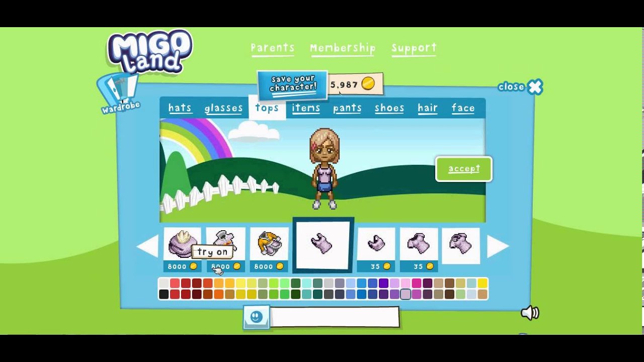 How To get Awesome clothes and money on migo land - YouTube