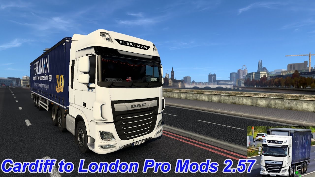 Euro Truck Simulator 2 Cardiff To London Pro Mods 2 57 Time Lapse - YouTube